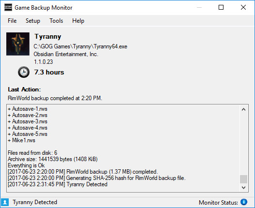 Game Backup Monitor [Manual]