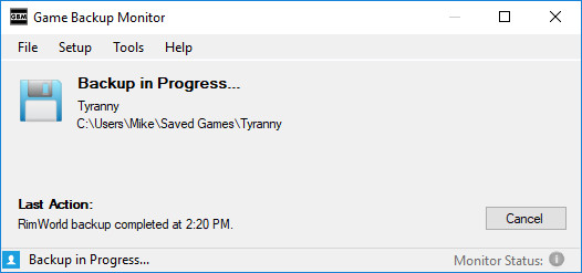 Game Backup Monitor [Manual]